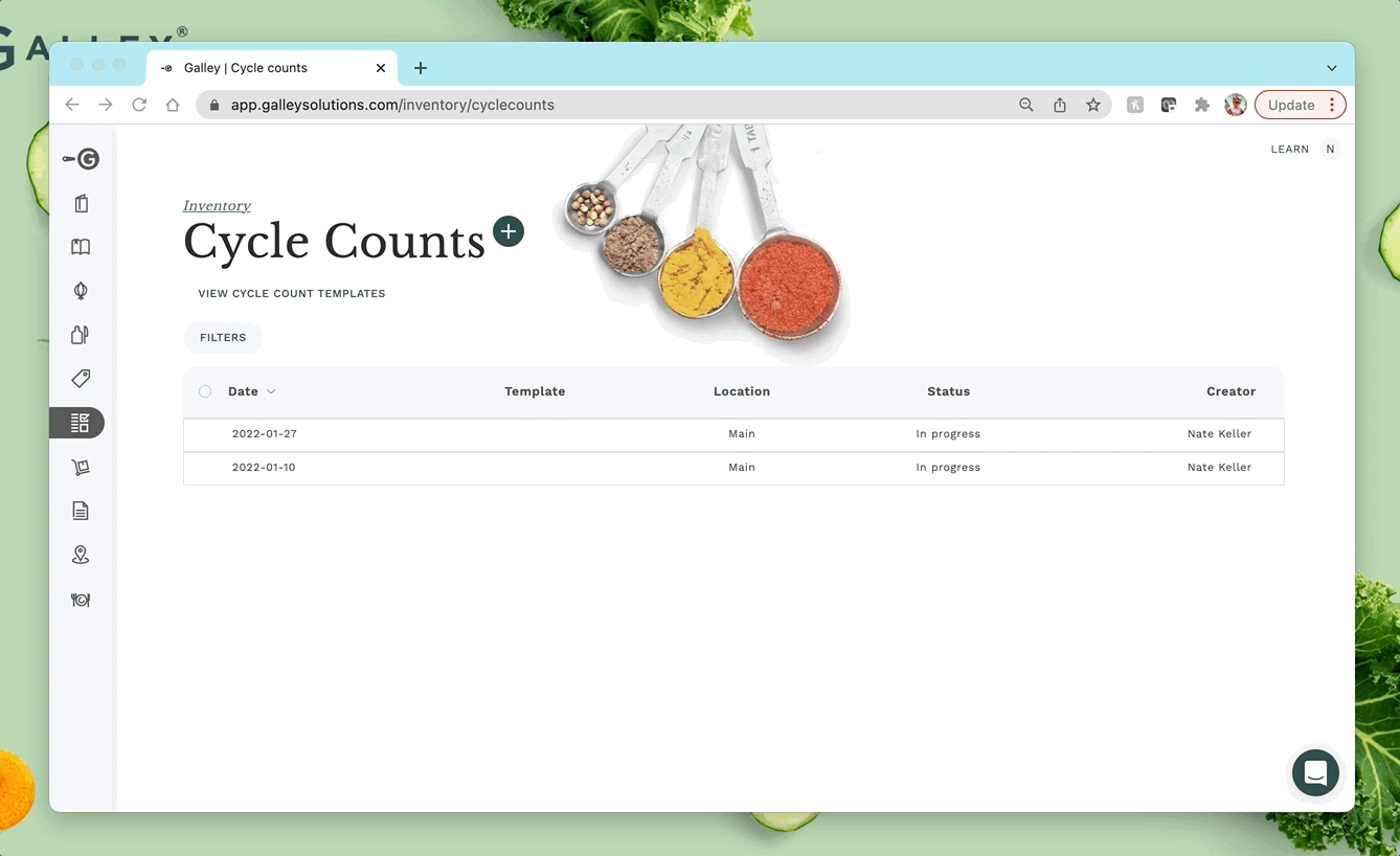 How Do I Edit The Name Of A Cycle Count Template 